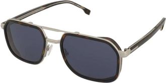 HUGO BOSS unisex, Accessoires, Bleu, Taille: 55 MM Lunettes de soleil double pont