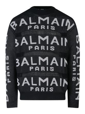 Balmain Pull Col Rond - Noir