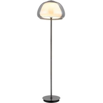 Globo Lighting Lampadaire, lampe sur pied, lampe de bureau, LED, m&eacute;tal, noir et chrome, t&eacute;l&eacute;commande, H 150 cm