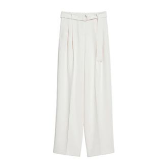 Max Mara Femme, Pantalons, Blanc, Taille: 40 FR Pantalon Large Blanc pour Femme Moderne