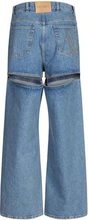 The Attico Jean large et droit avec d&eacute;coupes &agrave; larri&egrave;re en coton