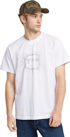 G-Star G-Star Homme T-Shirt Stitch Burger Logo Loose, Blanc (white D25672-C336-110), L