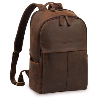 STILORD Marino Stylisher Echt-Leder Rucksack f&uuml;r Damen und Herren Mittel-Gro&szlig; - Studenten Rucksack mit Laptop-Fach f&uuml;r 13-14 Zoll - Ideal als eleganter Cityru