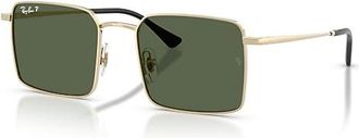 Ray-Ban Idan Bio-based Sonnenbrillen Hellgold Fassung Gr&uuml;n Glas Polarisiert 50-20