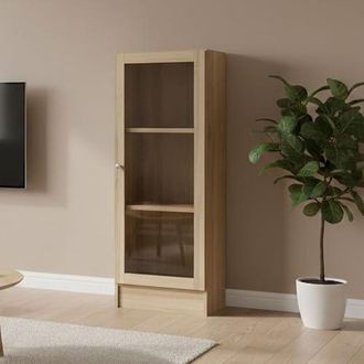 Dmora B&uuml;cherregal Alexiane, B&uuml;roregal, Mobiler Buchhalter, B&uuml;cherbrett, 41x28 h107 cm, Eiche