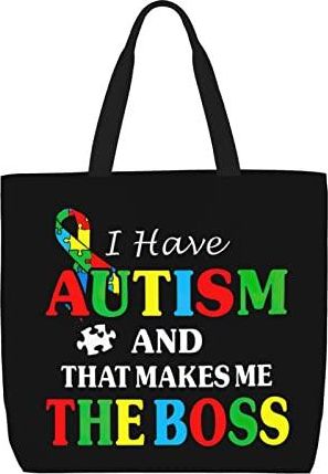 Generic Sac De Courses Je Suis Autiste Et &Ccedil;a Fait De Moi Le Patron. Sac &Agrave; Provisions Personnaliser Lavables Sacs &Agrave; Main, Pour Femmes, Shopping, &Eacute;cole, Voyage