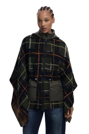 Desigual PONCHO_CHECKS KHAKI ALDAM, 4002 KHAKI, U