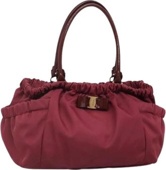 Ferragamo Pre-owned Nylon sacs-main - Femme - Pre-owned - Rouge - Taille: ONE Size