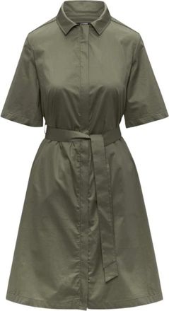 K-Way Femme, Robes, Vert, Taille: 42 FR Nouaille Shiny Cotton Dress
