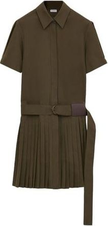 Loewe Robe pliss&eacute;e en coton m&eacute;lang&eacute;