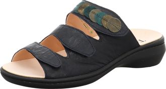 Think Damen CAMILLA chromfrei gegerbte nachhaltige Pantolette, NAVY/KOMBI 8000
