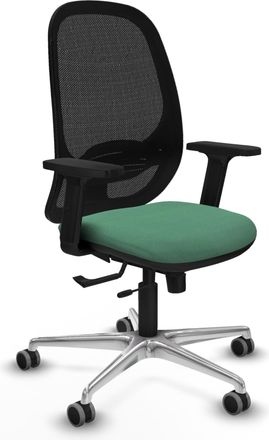 Piqueras y Crespo Gr&uuml;ner Schreibtisch mit 2D-Armen, h&ouml;henverstellbare Lendenwirbelst&uuml;tze, ausgestattet mit Syncro/Traslack und Schneideschaum, mit Rollen von 65 mm, Par