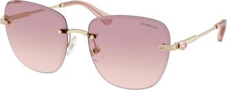 Swarovski Femme, Accessoires, Jaune, Taille: 58 MM Lunettes de soleil Sk7043