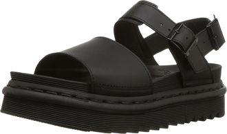Dr. Martens Damen Voss Slingback-Sandalen, Black Black Hydro Leather 001, 42 EU
