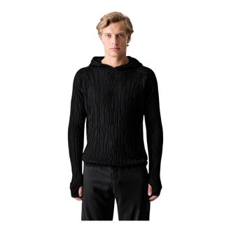 Heliot Emil Leichter Strick-Hoodie - - Knitwear - Herren - Schwarzk - XL