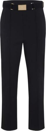 Elisabetta Franchi Femme, Pantalons, Noir, Taille: 40 FR Pantalon en tissu technique bi-&eacute;lastique avec ceinture