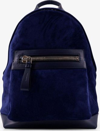 Tom Ford Suede backpack with maxi zip on the front - TOM FORD - gender_Man