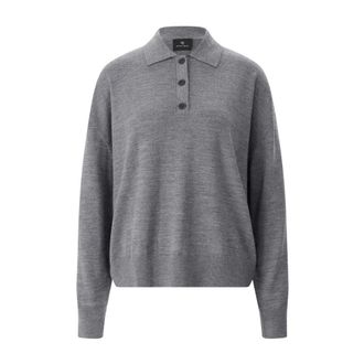 Anine Bing Polo-Kragenpullover - - Knitwear - Damen - Grau - L