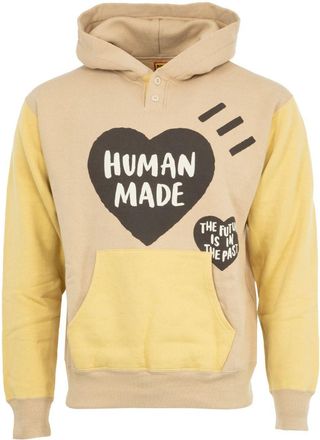 Human Made Hoodie in Colour-Block-Optik - Nude