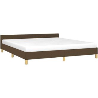 vidaXL Cadre de lit sans matelas marron fonc&eacute; 160x200 cm tissu Vidaxl