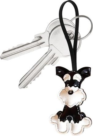 Generic Porte-cl&eacute;s Schnauzer pour sac &agrave; dos - Superbe collection dornements pour sac &agrave; main de voiture, pour les amateurs de fitness, de shopping, Noir, Refer