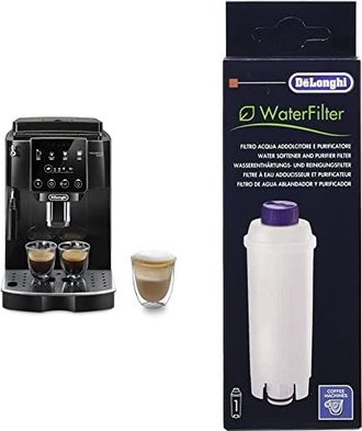 DeLonghi Magnifica Start ECAM222.20.B, Kaffeevollautomat mit Milchaufschäumdüse & DeLonghi Original Wasserfilter DLSC002 - Zubehör für DeLonghi Kaffeevollautom