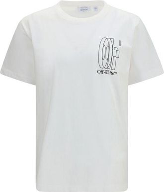 Off-white Wei&szlig;es Baumwoll-T-Shirt