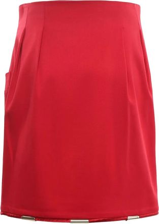 Genny minijupe à poches passepoilées - Rouge