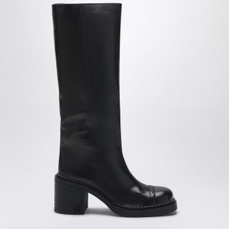 Miu Miu Schwarze Lederstiefel
