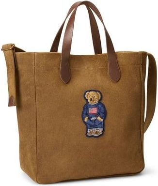 Polo Ralph Lauren Sac cabas Polo Bear en daim textur&eacute;