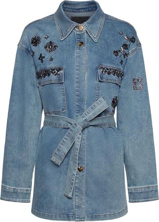 Elena Miro Femme, Vestes, Bleu, Taille: 40 FR Overshirt