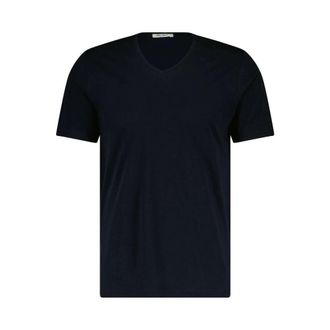 Stefan Brandt Klassisches V-Ausschnitt T-Shirt - - Tops - Herren - Blau - XL