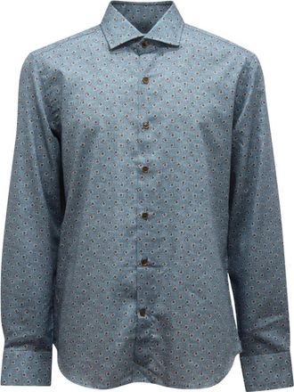 Sonrisa Homme, Chemises, Bleu, Taille: 2XL Camicia Fior di Cotone Shirt