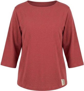 Ulla Popken T-Shirt Shirt U-Boot-Ausschnitt 3/4-Arm Biobaumwolle