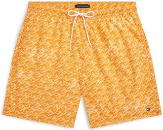 Tommy Hilfiger Schnelltrocknende Badeshorts mit Monogramm-Print in