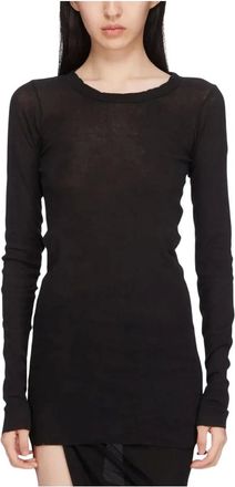 Rick Owens Femme, Tops, Noir, Taille: 38 FR Haut &agrave; Manches Longues C&ocirc;tel&eacute;