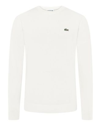 Lacoste Strick-Pullover mit Logo-Aufnäher, Regular Fit in