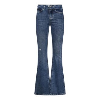 Pinko Blaue Flare Jeans mit Love Birds Schnalle - - Jeans - Damen - Blau - W31