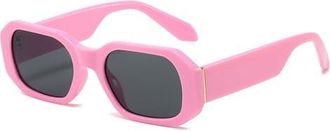 Generic Lunettes De Soleil Unisexes &Agrave; Monture Fine, Id&eacute;ales For Les Vacances, Trajets Quotidiens Et Soir&eacute;es(Pink)