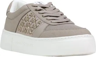 A|X Armani Exchange Logo-Embroidered Polyamide Sneaker - Brown