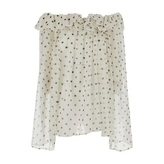 Msgm Msgm, Femme, Blouses et Chemises, Blanc, Taille: 38 FR Pois Top
