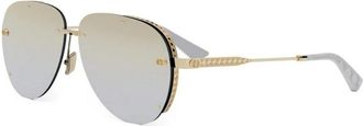 Dior Homme, Accessoires, Jaune, Taille: 61 MM A1U Aviator Lunettes de soleil