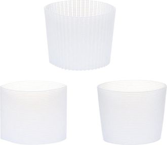 Yarnow Wiederverwendbare Kaffeetasse Silikonh&uuml;lsen: 3 St&uuml;cke Hitzebest&auml;ndige Becherh&uuml;lse Glas Flaschenh&uuml;lsenschutz f&uuml;r Kaffeetasse