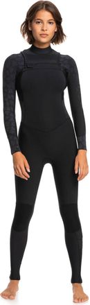 Roxy Damen 4/3 SWELL Series FZ GBS L/SL Fullsuit, Black, 10 Alto