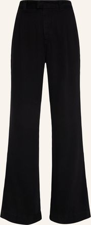 7 For All Mankind Pants Pleated Trouser Flare Fit schwarz