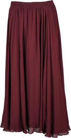 Marella Femme, Jupes, Rouge, Taille: 34 FR Jupe Longue en Mousseline