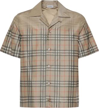 Burberry Homme, Chemises, Beige, Taille: 2XL Short Sleeve Chemises