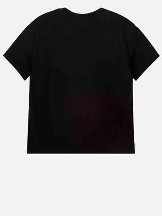 Msgm Kids Cotton T-Shirt Black T-Shirts And Polos