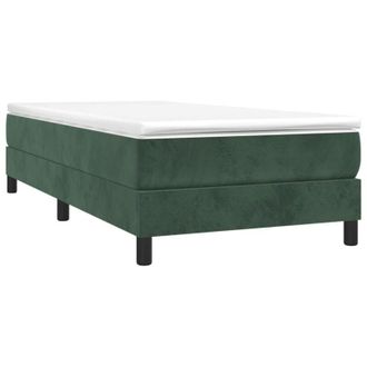 vidaXL Bettgestell ohne Matratze Dunkelgr&uuml;n 80x200 cm Samt Vidaxl