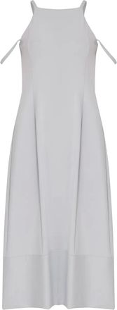 Gloria Coelho Midikleid mit eckigem Ausschnitt - Grau